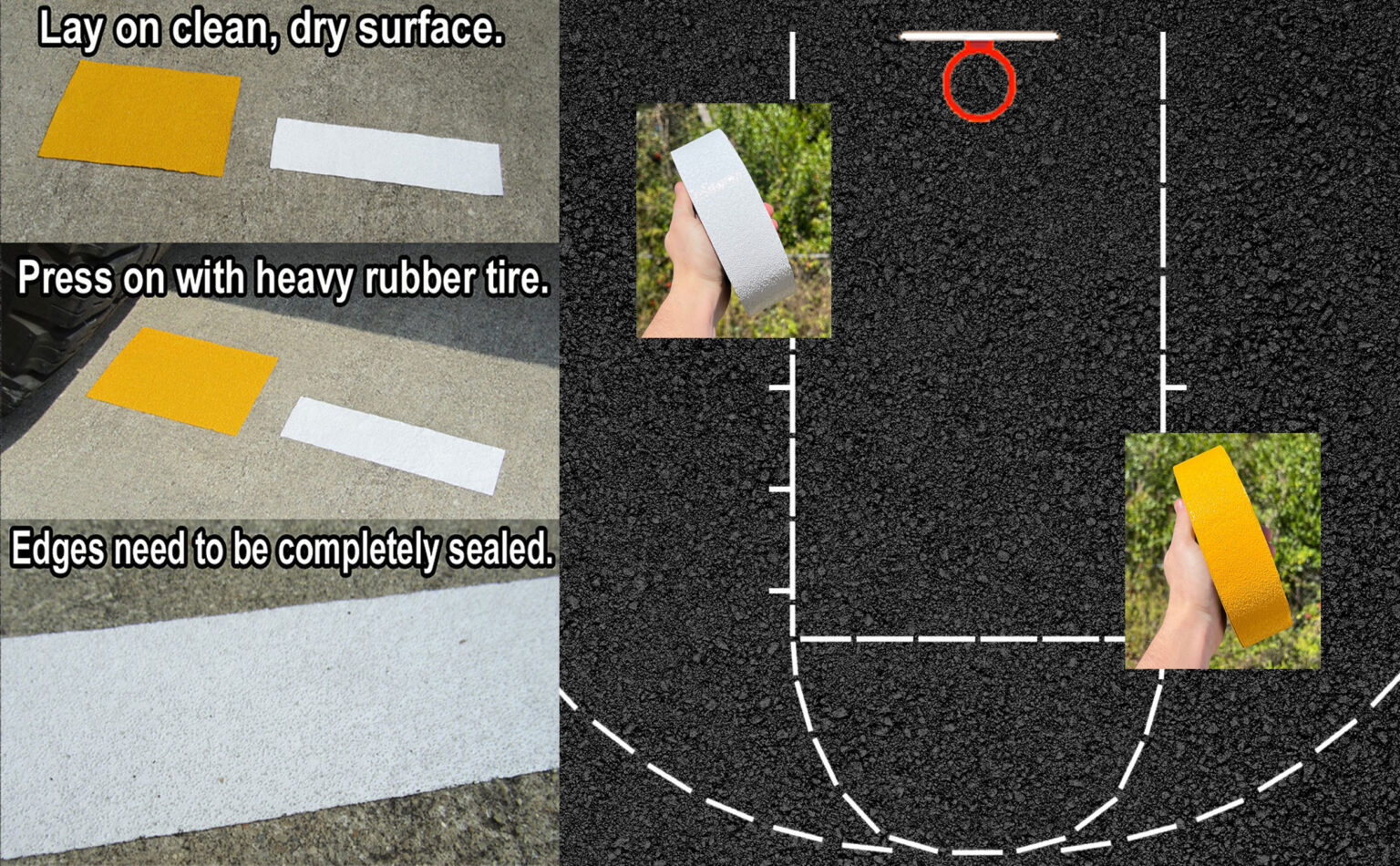Court Marking Tape – Tennis, Pickleball & Basketball Court Striping Tape